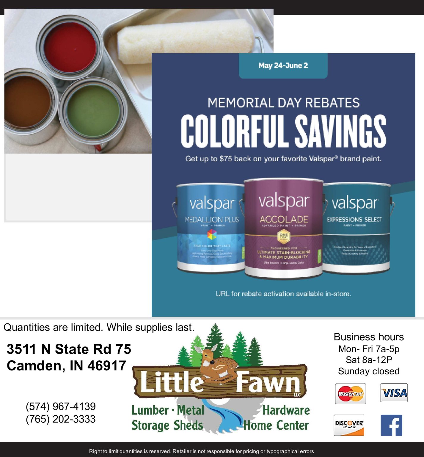 Sales Flyer | Camden Indiana | Little Fawn